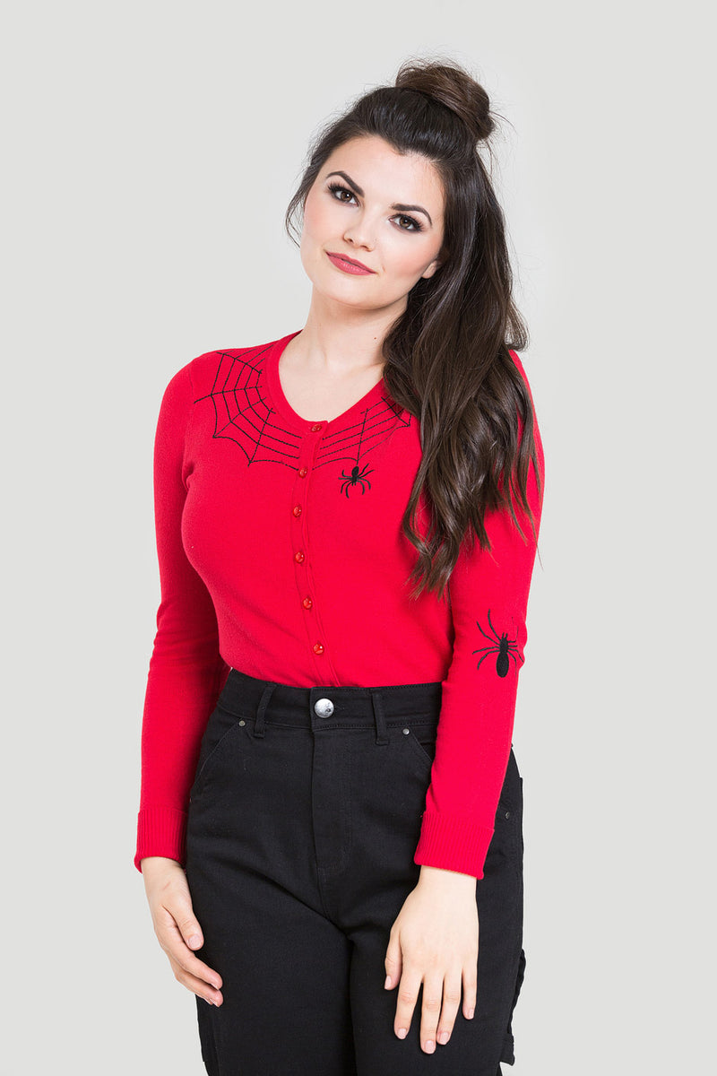 Spider Cardigan Red – Hell Bunny