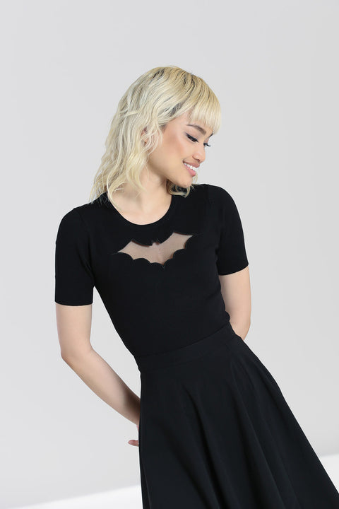 Bat Top Black – Hell Bunny